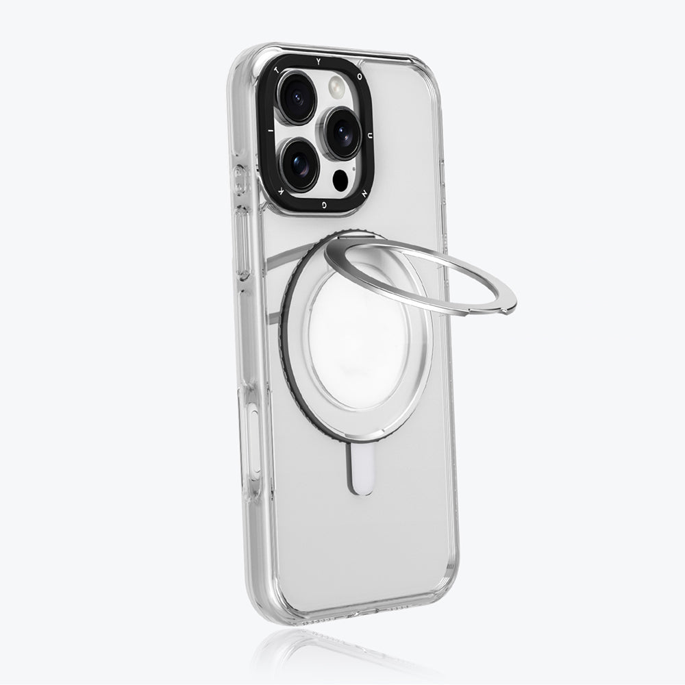 Apple iPhone 16 Pro Max Kılıf M-safe Şarj Özellikli Parmak Ring Standl ...
